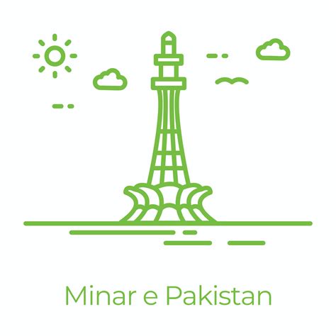 Minar E Pakistan 14635368 Vector Art At Vecteezy