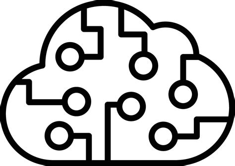 Cloud Data Storage Outline Vector Illustration Icon 34986713 Vector Art