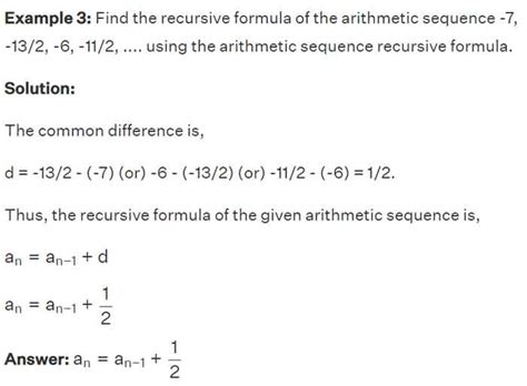 Arithmetic Sequence Recursive Formula ⭐️⭐️⭐️⭐️⭐