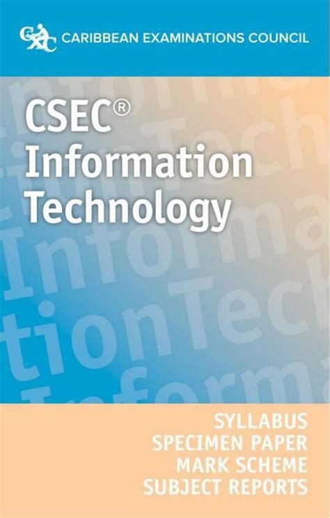 Csec® Information Technology Syllabus Specimen Paper Mark Scheme And