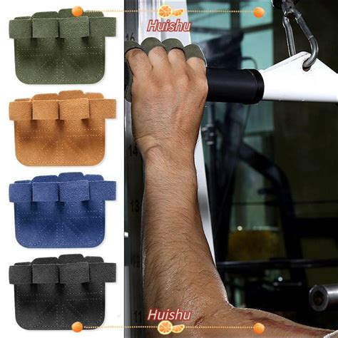 Hs 1 ชิ้น 1 คู่ปาล์ม Pad Anti Slip 9 สีถุงมือยกน้ําหนัก Cowhide หนัง