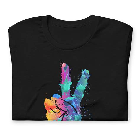 Watercolor Peace Sign Unisex T Shirt Shujaa Designs