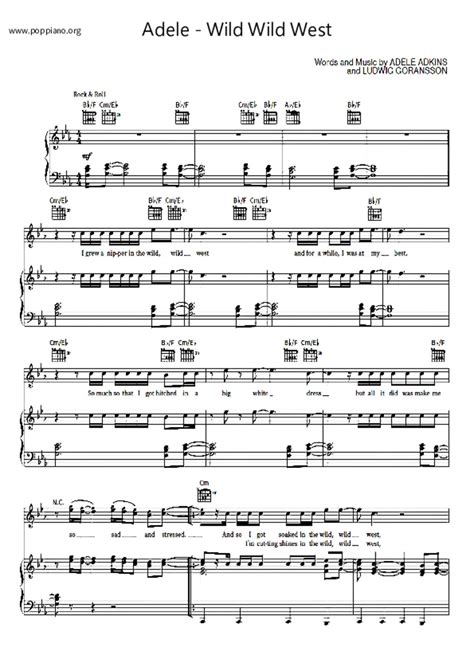 Wild Wild West Sheet Music Piano Score Free Pdf Download Poppiano Org