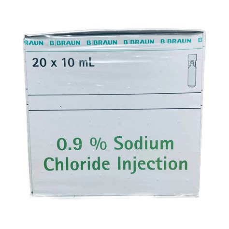 B Braun Sodium Chloride Saline 0 9 Injection 10ml 20 Box Ace