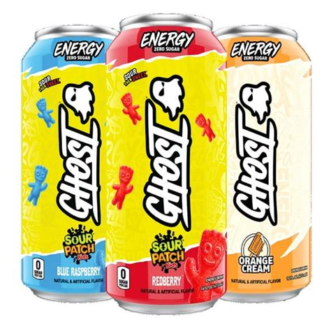 Ghost Zero Sugar Energy Drink Natural Caffeine Strawbango Flavor 16