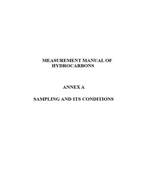 Annex A Tank Sampling Procedure Pdf Water Oil