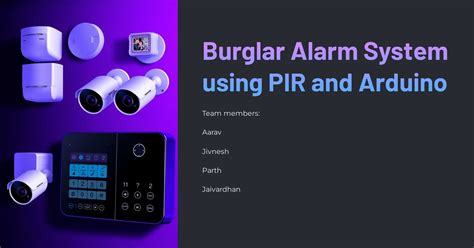 Burglar Alarm System Using Pir And Arduino