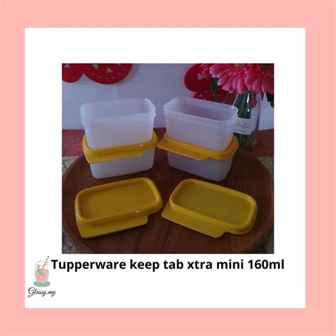 Tupperware Keep Tab Xtra Mini Set Of 4 160 Ml Snacks Container Tupperware Mini Square Away 4