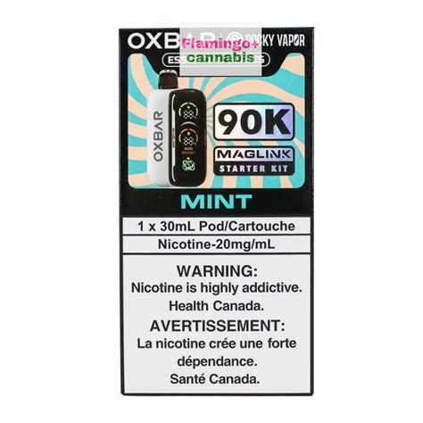 Rocky Vapor X Oxbar Maglink 90k Puff Starter Kit Mb Mint Flamingo