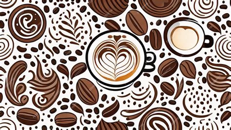 Premium Ai Image Coffee Pattern Background Clipart For Stamp