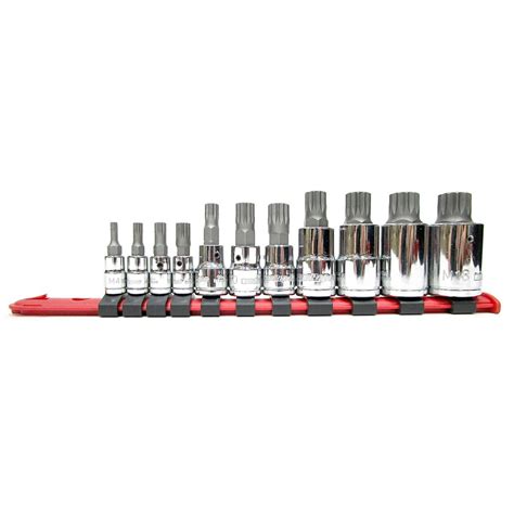 Repco 11 Piece 1 4 3 8 And 1 2 Inch Spline Bits Socket Set Rtk2414 Repco Repco Australia