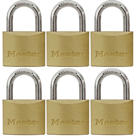 Master Lock 40mm Solid Brass Padlock 6 Pack Bunnings Warehouse