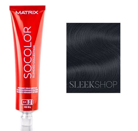 Matrix Socolor Permanent Blended Collection Cream Haircolor 1n Black