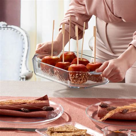 Pasabahce Glass Rectangular Serving Tray With Handles