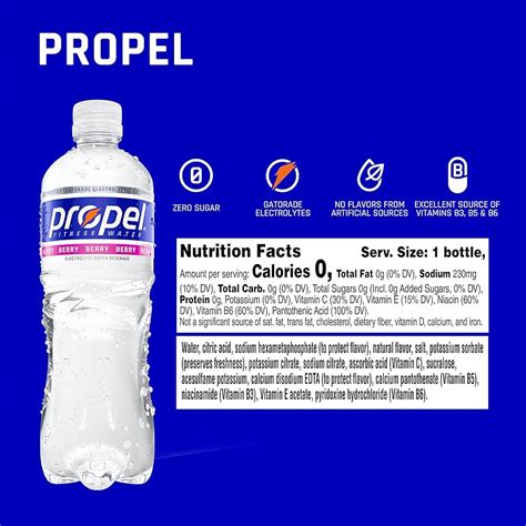 Propel Zero Sugar Packets Nutrition Facts At Ethel Montoya Blog