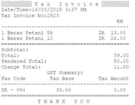 Zero Rated Tax Invoice Template Cards Design Templates