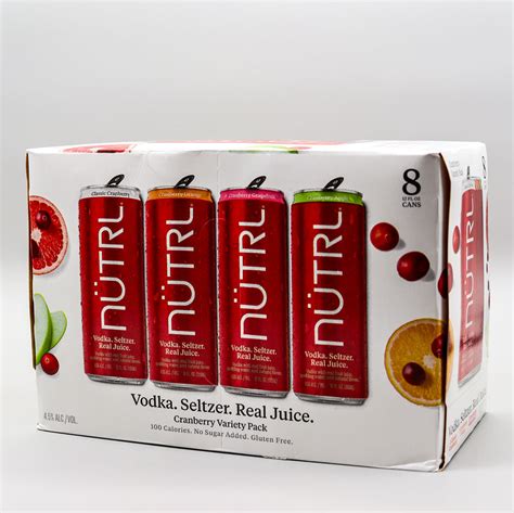 Nutrl Hard Seltzer Cranberry Variety Pack 12 Fl Oz 8pk Cans