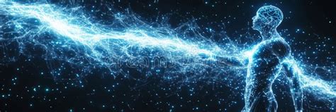 An Abstract Visualization Of Neural Synapses In The Body With Vibrant Glowing Connections And