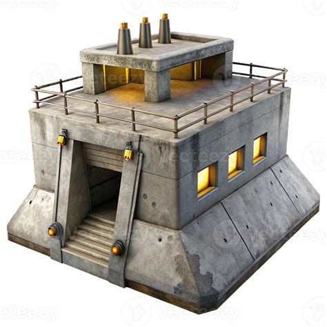 Vibrant Traditional A Brutalist Concrete Bunker With Sharp Edges And