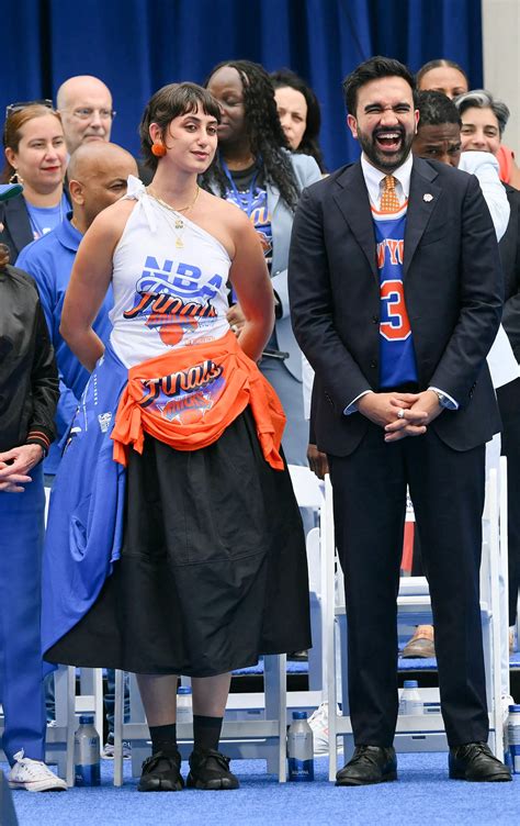 Rama Duwaji Celebrates Knicks Nba Title In Miss Claire Sullivan Red