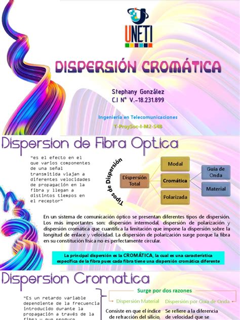 Dispersión Cromática Stephany González Pdf Dispersión óptica
