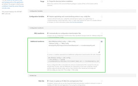 configuration transforms documentation and support