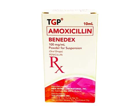 Tgp Amoxicillin Benedex 100mg Ml Powder For Suspension Oral Drops