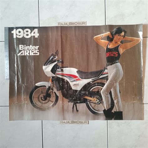 Jual Poster Iklan Jumbo Jadul Lawas Ex Dealer Kawasaki Binter Ar 125 Ar125 1984 Shopee Indonesia