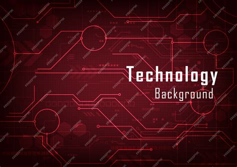 Premium Vector Red Circuit Premium Vector Red Circuit