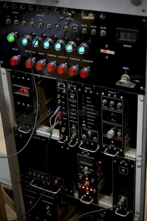 Novosibirsk Russia February 8 2024 The Control Panel Of High Voltage Industrial Electron