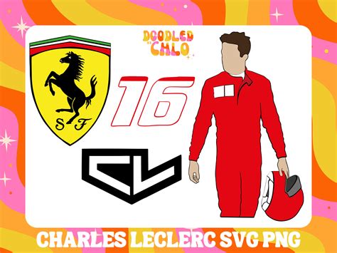 Charles Leclerc Formula 1 Svg Png Cutting Files F1 Svg Ferrari 16 Cl16