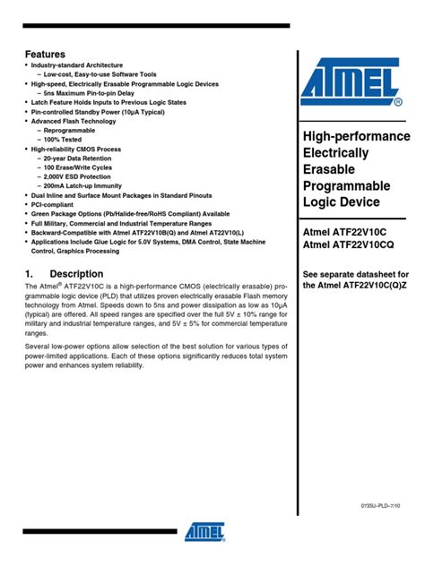 Atf22v10c Datasheet Pdf