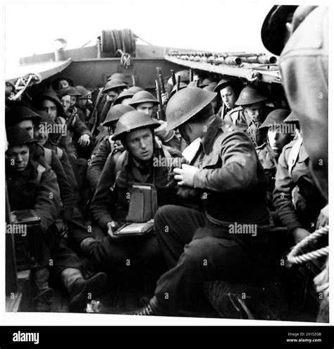 Commando Troops In Assault Landing Craft Participate In Preliminary