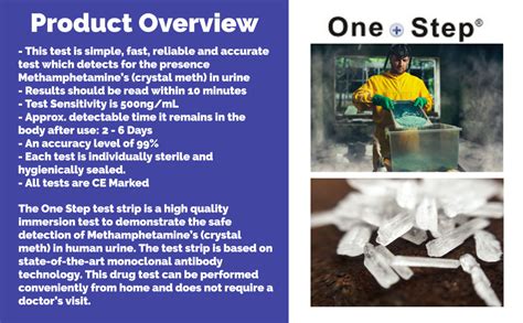 5 X Methamphetamine Drug Testing Kits Urine Test Strips One Step