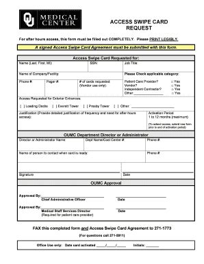 Access Card Request Formdoc Fill And Sign Printable Template Online