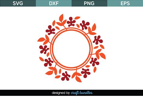 Round Leaf Border Graphic By Craftbundles · Creative Fabrica