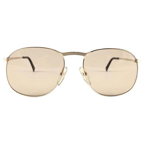 Christian Dior Limited Edition 2918 40 Round Gold Sunglasses 1980s For