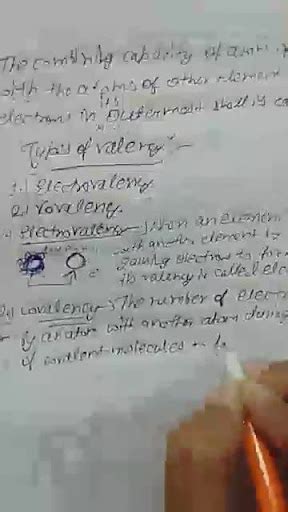 12 Types Of Valency Types Of Chemical Bond Q Write Types Of Valency
