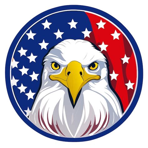 Premium Vector Eps Graphic Of Bald Eagle With Flag