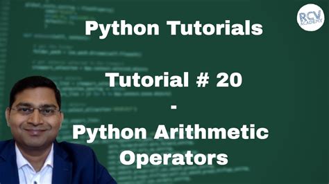 python beginner tutorial 20 python arithmetic operators youtube