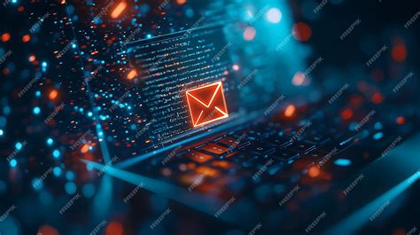 A Phishing Email Asking For A Password Reset With A Red Flag Icon Copy Space Premium Ai