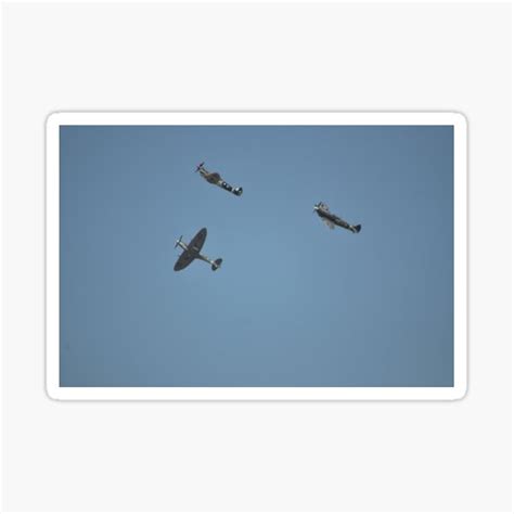 Temora Airshow 2021 Three Spitfires Formation Break Sticker For Sale By Muz2142 Redbubble