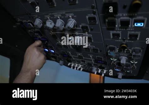 A Pilot Operating The Airplane In A Realistic Approach And Landing Segment Seen From The Inside