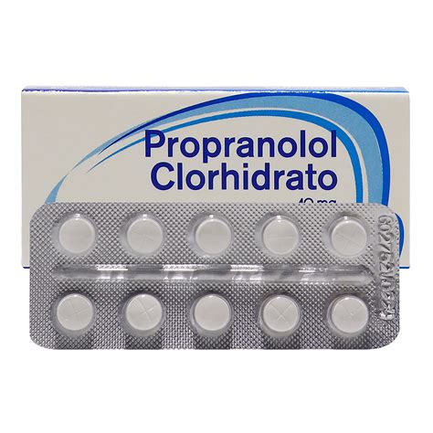 Propranolol 40 Mg Tabletas Laboratorios