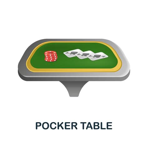 Pocker Mesa Icono 3d Ilustración Desde Mesa Juegos Recopilación