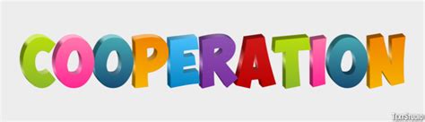 Cooperation Text Effect And Logo Design Word