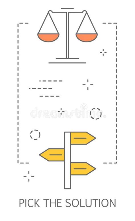 pick the solution concept searching for inspiration stock vector