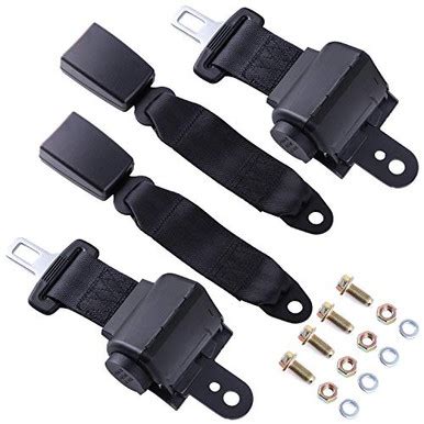 Lotyes Universal Retractable Golf Cart Seat Belts Kit For Ezgo Yamaha