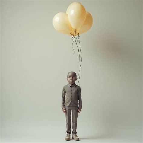 Gender Ambiguous Person With Balloon Stable Diffusion Online