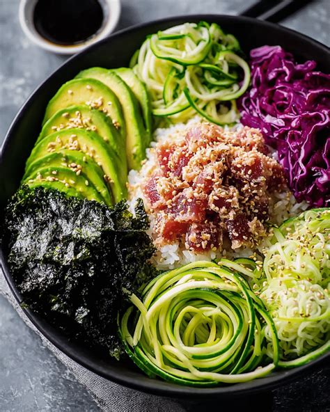 Avocado Tuna Salad Sushi Bowls Fresh Creamy And Irresistible